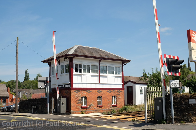 Parbold signal box and level crossing.